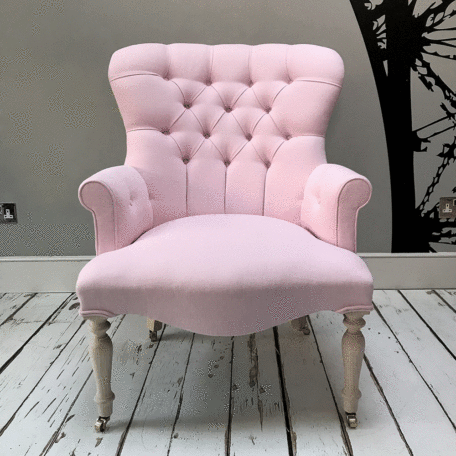 Rose Pale Pink Armchair | NapoleonRockefeller – Vintage and retro ...