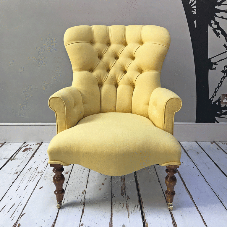 Primrose Yellow Armchair | NapoleonRockefeller – Vintage and retro ...